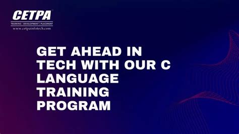 Ppt Get Ahead In Tech With Our C Language Training Program Powerpoint