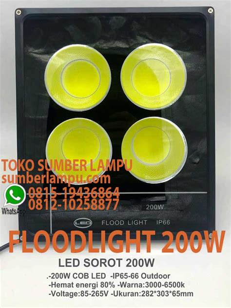 Jual Lampu Floodlight LED W IP COB Sumberlampu Com