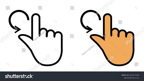 Illustration Vector Graphic Rotate Hand Gestures Stock Vector Royalty