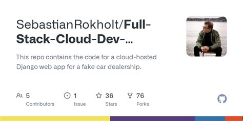 GitHub SebastianRokholt Full Stack Cloud Dev Capstone Project This Repo Contains The Code For