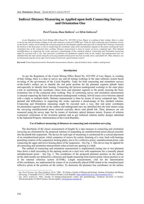Pdf Indirect Distance Measuring As Applied Upon Both Connecting