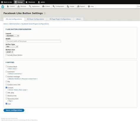Facebook Social Plugins Drupal Org