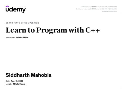 level up just completed the programming in c course on udemy