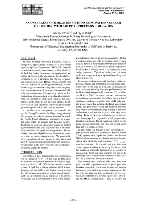 Pdf A Convergent Optimization Method Using Pattern Search Algorithms