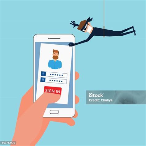 Thief Hacker Stealing Sensitive Data Personal Information As Passwords From A Smartphone Useful