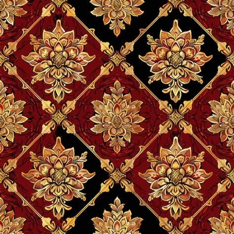 Textile Repeat Pattern Of Thai Fabric Patterns Seamless Premium Ai