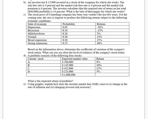 Solved Assignment 4 A Your Portfolio Consists Of S 200 000
