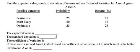 Solved Find The Expected Value Standard Deviation Of Chegg Com