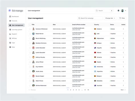 Lms User Management By Tofael Islam On Dribbble