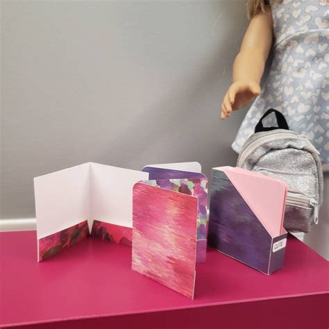 Mini File Folders And Folder Box For 18 Inch Dolls Diy Cut Template