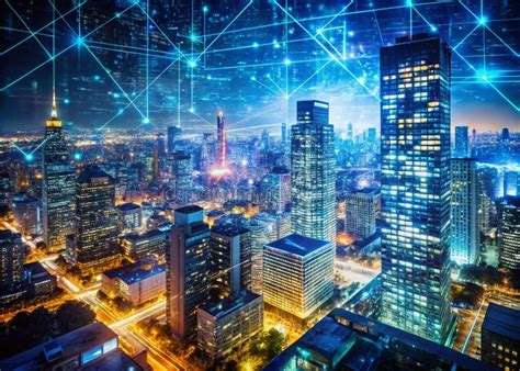 Mathematical Equations Illuminated On A Night Cityscape An Aerial