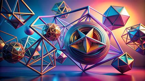 geometric oscillations a dance of form and color in 3d space ai