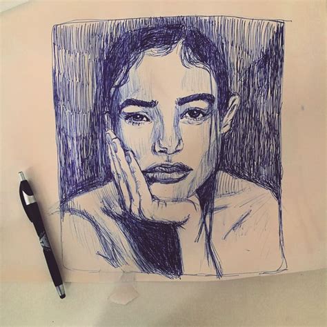 Drawing Of A Girl With Her Chin In Her Hands Have A Beautiful Day Everyone Sketches Of