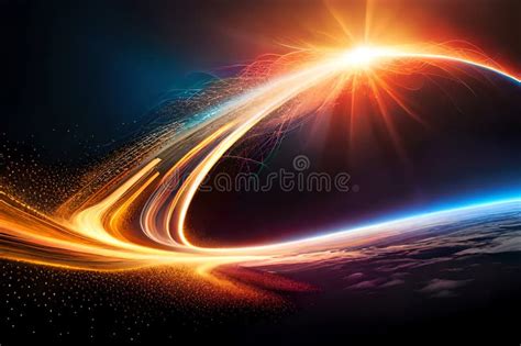 Colorful Particle Explosion On Black Background Generative Ai Stock Illustration Illustration