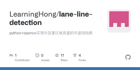 Github Learninghong Lane Line Detection Python Opencv实现对显著区域高速的车道线检测