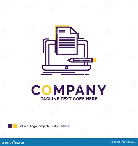 Company Name Logo Design For Coder Coding Computer List Pape Stock