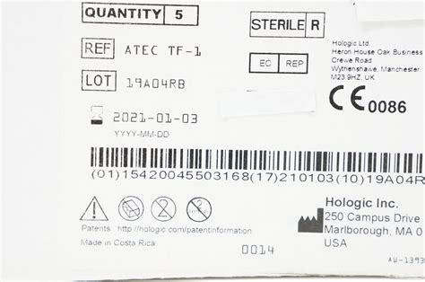 Hologic Atec Tf 1 Atec Breast Biopsy And Excision System X Box Of 5