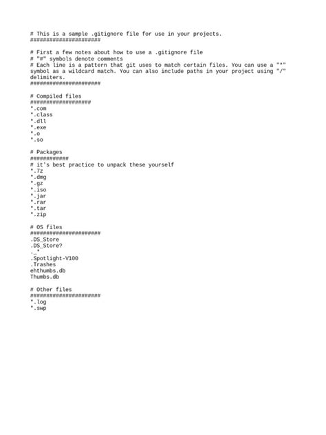 22 sample gitignore pdf