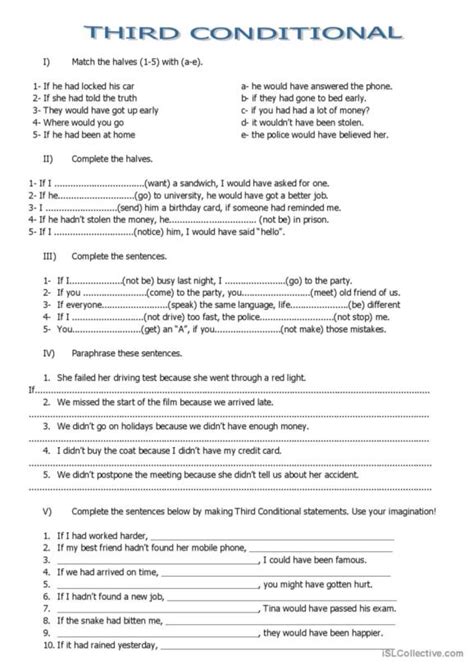 1 Conditional 3 Third Conditional Guided Grammar Producti