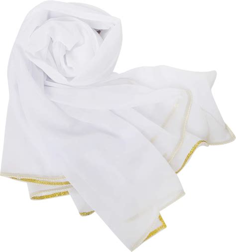 Bellylady Stunning Handmade Chiffon Belly Dance Veil For Practice White Belly Dance