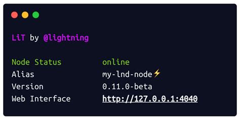 Display Useful Information After Running Litd Issue Lightninglabs Lightning Terminal