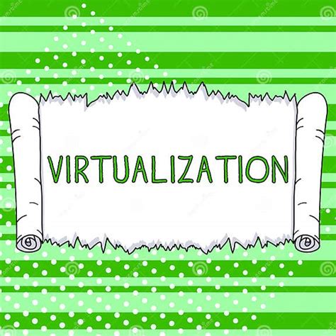 Sign Displaying Virtualization Internet Concept Application Of Virtual