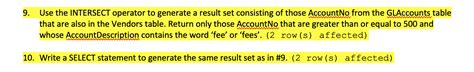 9 Use The Intersect Operator To Generate A Result