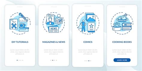 Premium Vector Online Library Catalogue Onboarding Mobile App Page Screen With Concepts