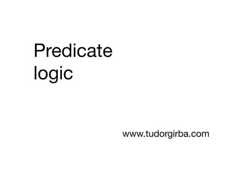 03 Predicate Logic Pdf