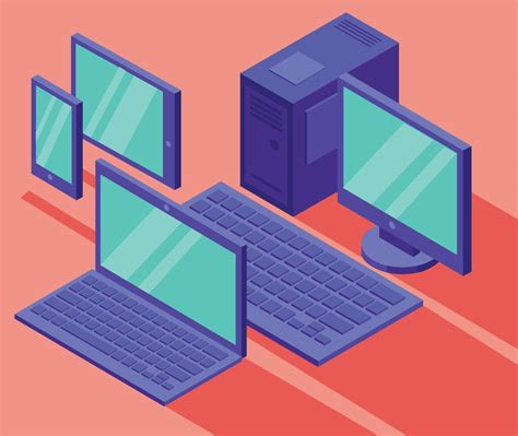 Isometric Devices Set Computer Laptop Tablet Phone 50982553 Vector Art At Vecteezy