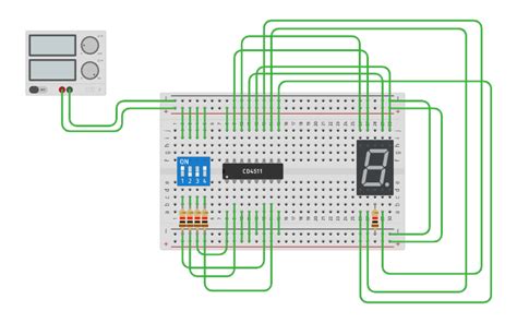 circuit design display 0 9 4511 tinkercad