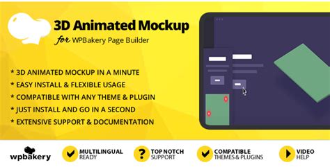 3d Animated Mockup Addon For Wpbakery Page Builder