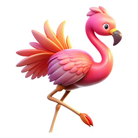 Cute Flamingo Cartoon Illustration 55299011 Png