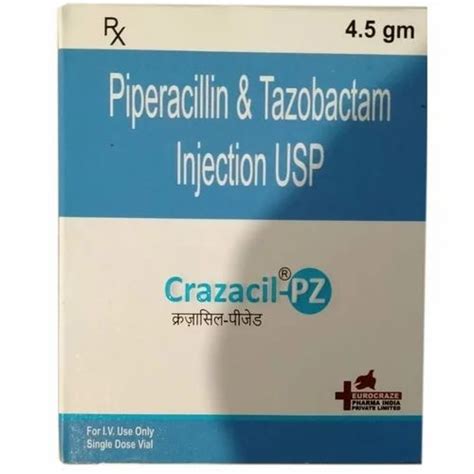 Piperacillin Tazobactam Injection Usp 4 5 Gm At ₹ 120 Vial In Etawah Id 27071718933