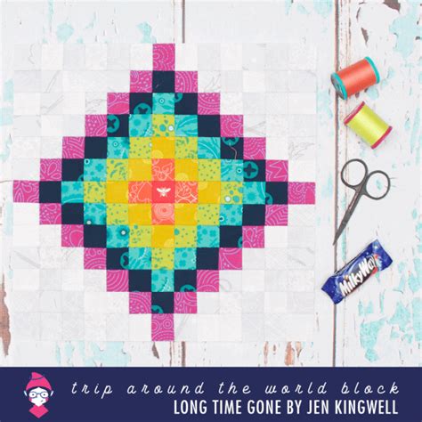 Long Time Gone Quilt Trip Around The World Block Gnomeangel