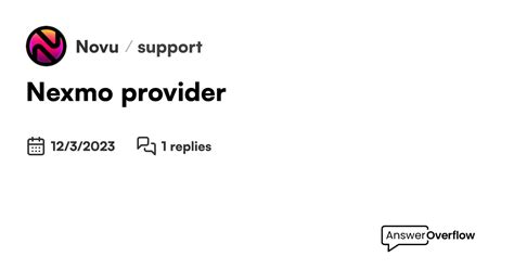 nexmo provider novu