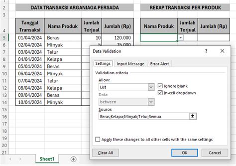 3 Langkah Cara Membuat Dropdown List Dengan Opsi Semua Di Microsoft