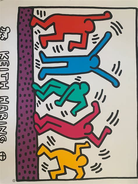 Original Keith Haring Dancing People Offset Print Etsy New Zealand