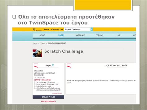 Etwinning Project Scratch Challenge Presentation Ppt