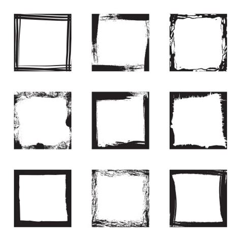 Grunge Square Frames Royalty Free Vector Image