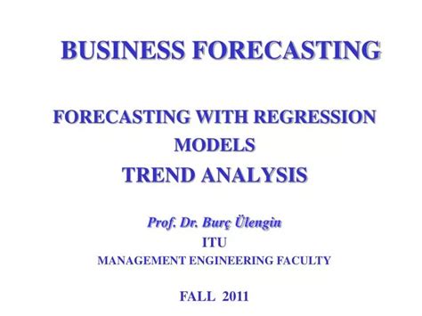 Ppt Forecasting With Regression Models Trend Analysis Powerpoint
