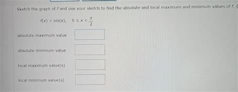 solved sketch the graph of f ﻿and use your sketch to find