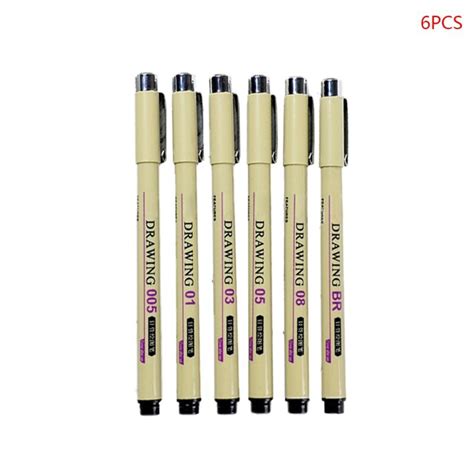 6 7 8 9pcs Black Technical Graphic Fine Hook Line Grandado