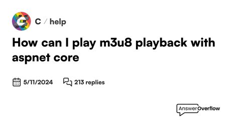 How Can I Play M3u8 Playback With Core C