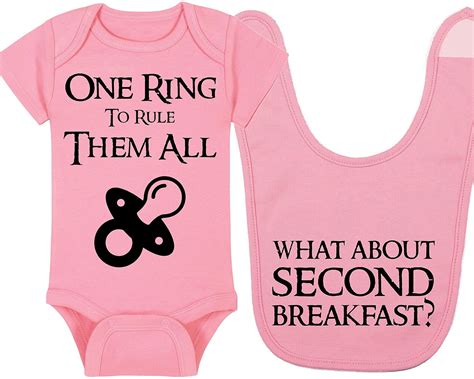 Lotr Baby Onesie And Bib One Ring To Rule Them All What About Second Breakfast Month