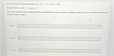 let c ﻿the curve be parametrized by