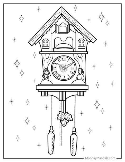 Clock Coloring Pages Printable 2025