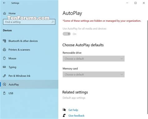 How To Enable Or Disable AutoPlay Page In Settings In Windows Tutorials