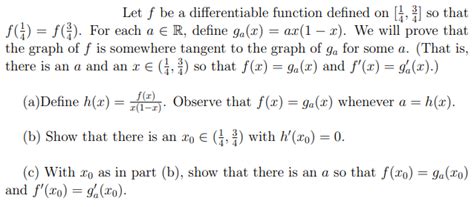 solved let f be a differentiable function defined on 1