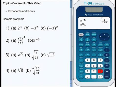 How To Use Exponents For Root